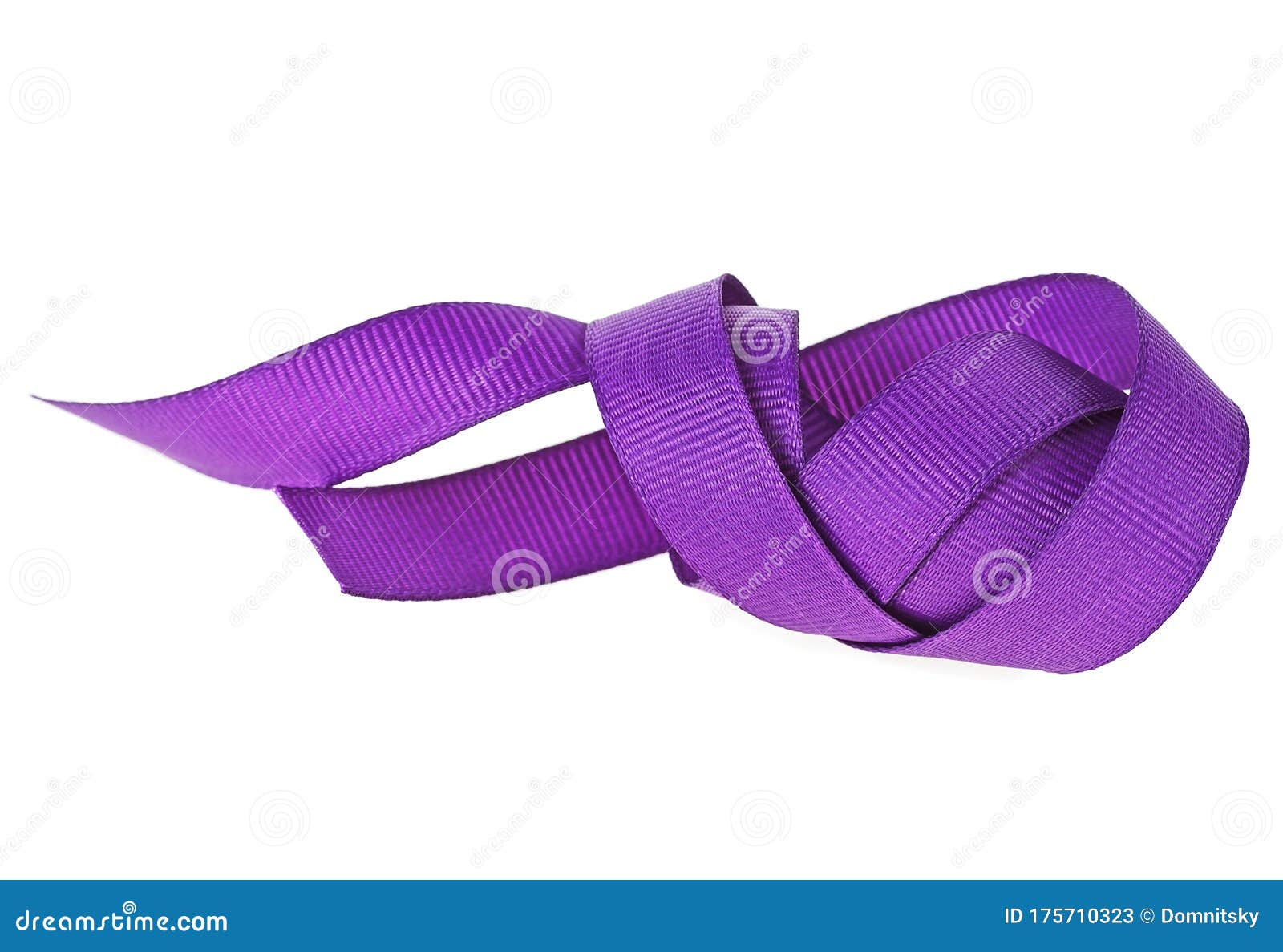Beautiful Purple Ribbon Isolated on White Background Stock Image ...