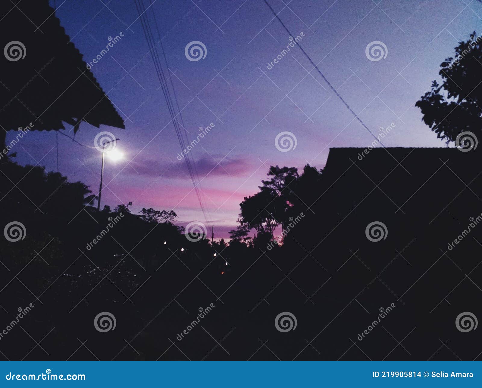 A Beautiful Purple Sky at Nightfall Stock Photo - Image of beautiful ...