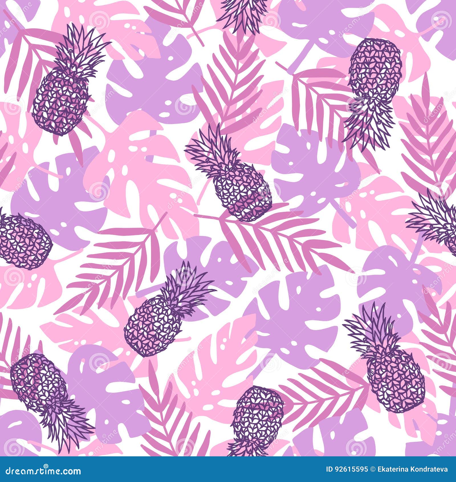 Beautiful Purple Tropical Background. Stock Vector - Illustration of ...