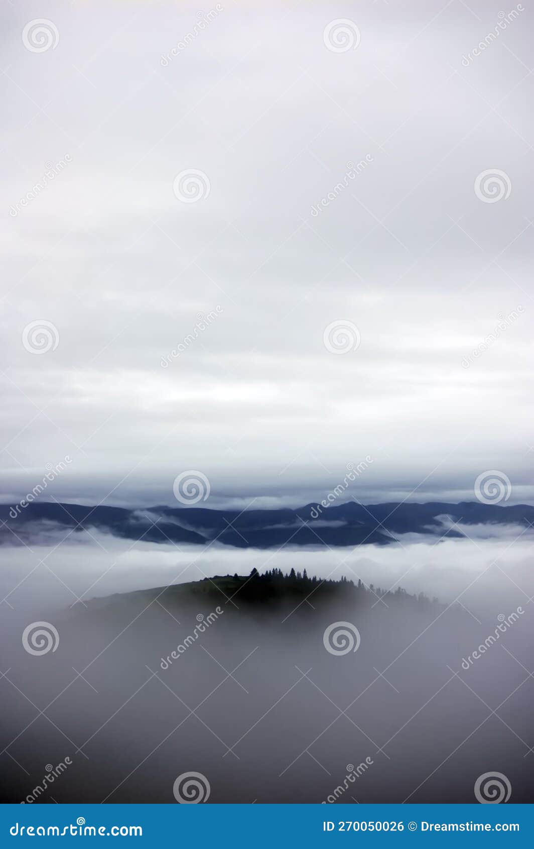 A Beautiful Quiet Mountain in the Clouds Stock Photo - Image of ...