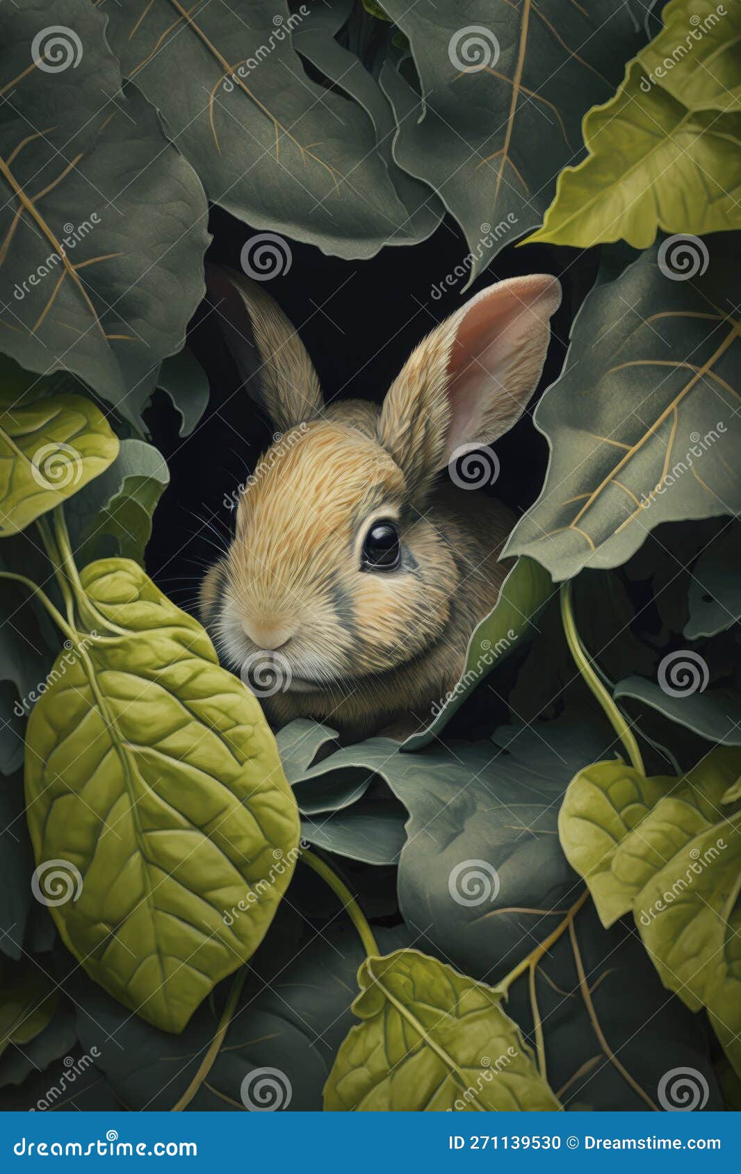 Beautiful Rabbit Smiling Face Cartoon In Black And White ...