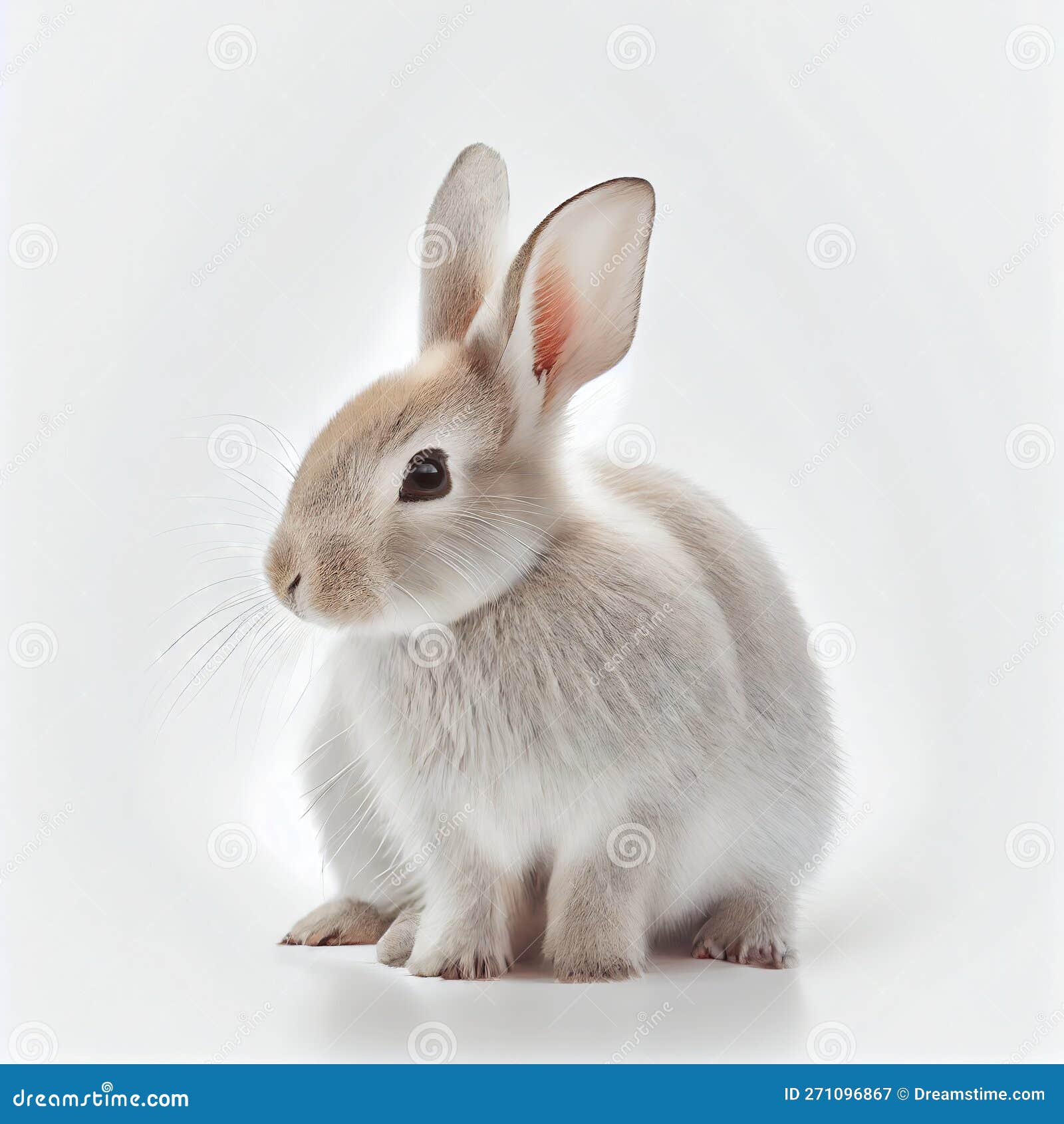 Beautiful Rabbit on White Background Stock Illustration - Illustration ...