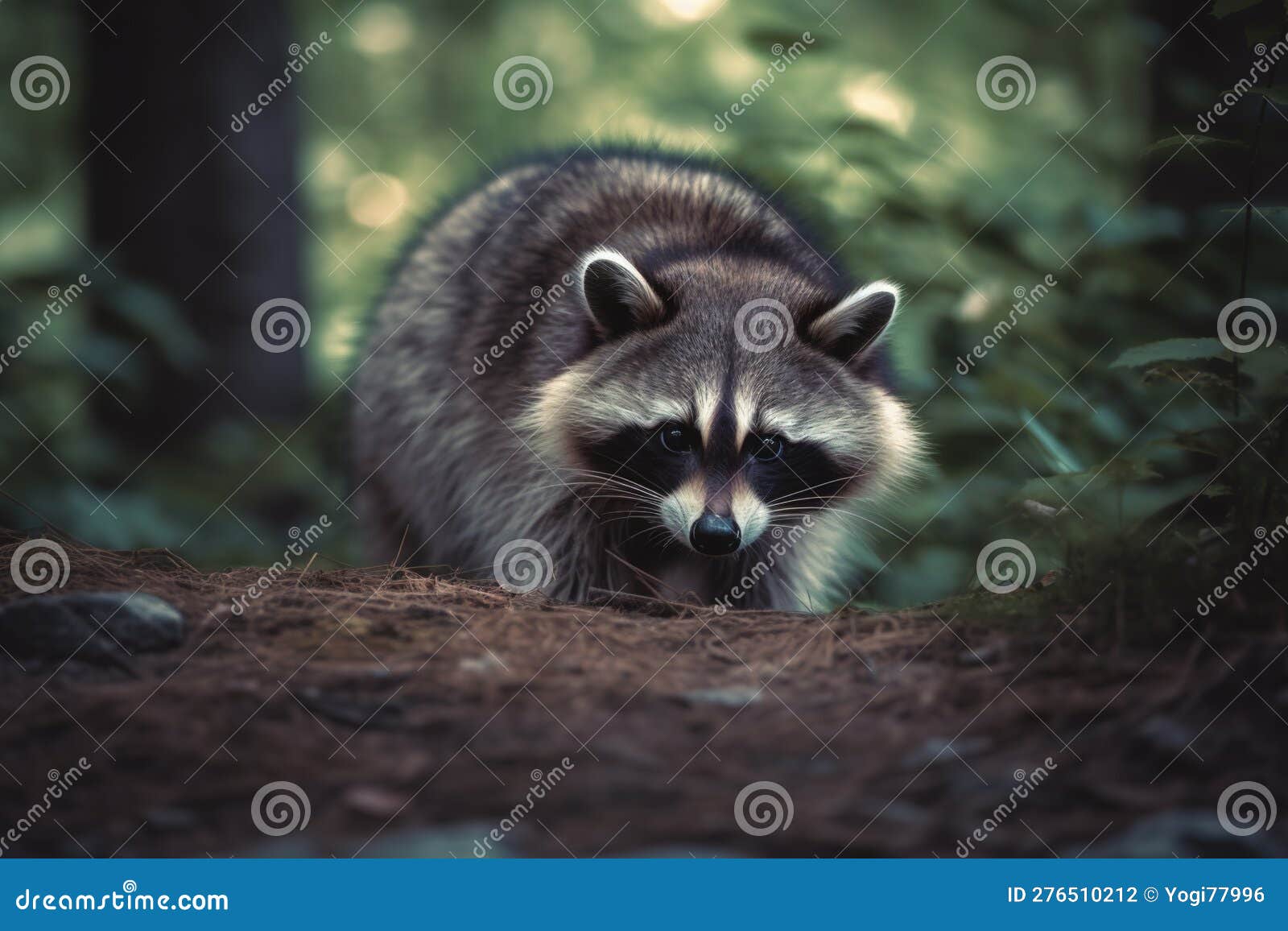 Beautiful Raccoon in Nature. Created Using Generative AI Technology ...