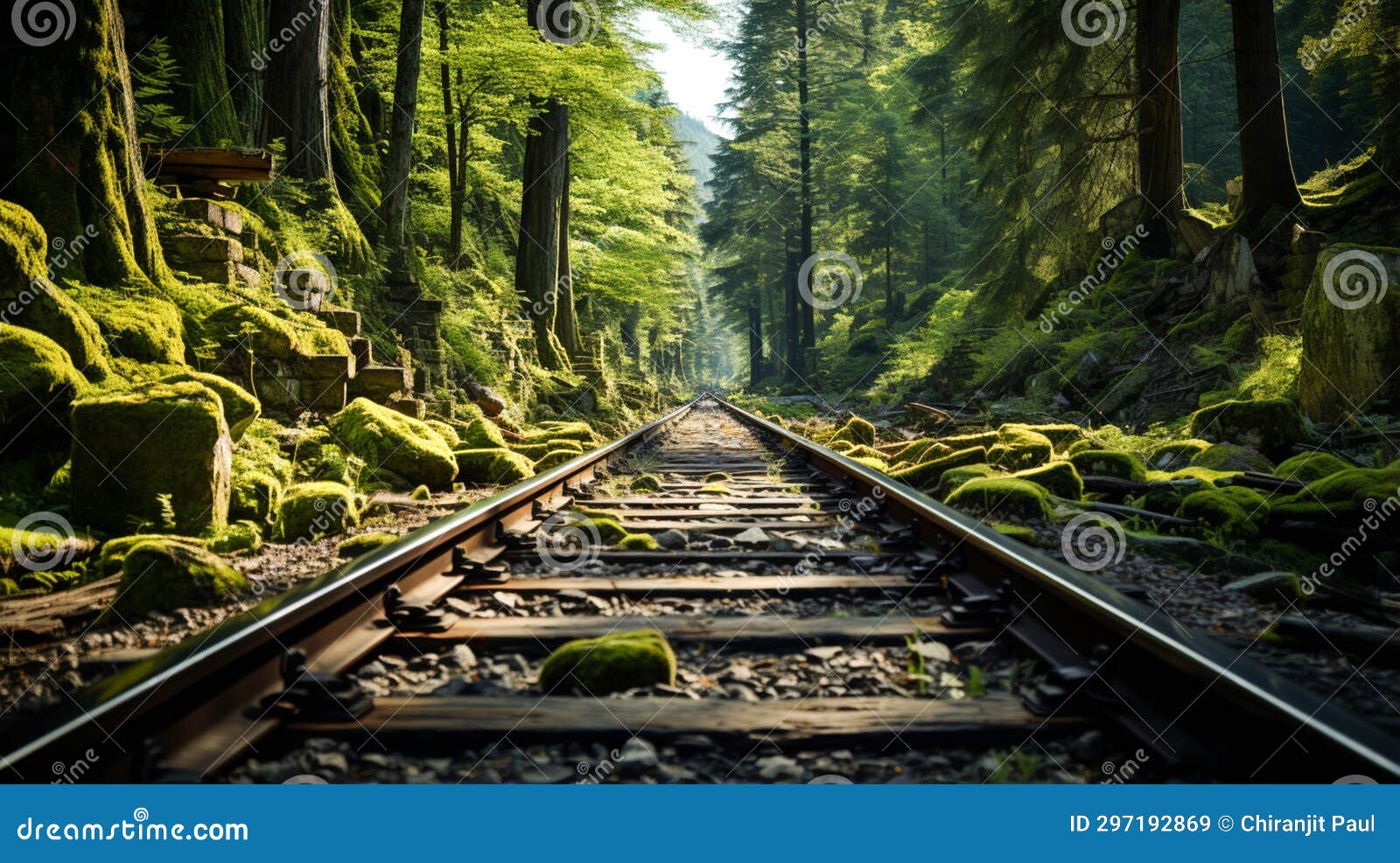 Beautiful Railway Track Front View Stock Image - Image of scenic ...