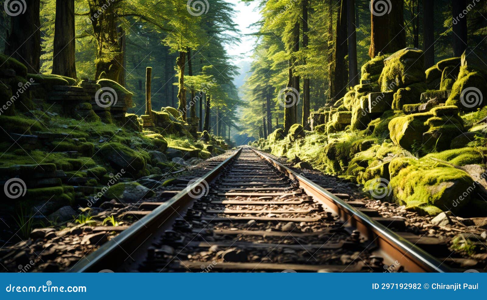 Beautiful Railway Track Front View Stock Photo - Image of rural ...
