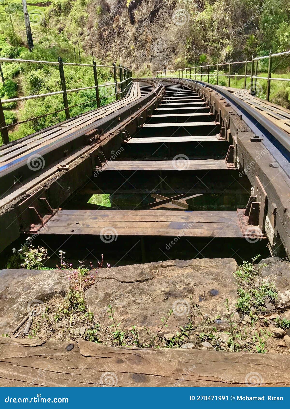 Beautiful Railway Trek with Brach in Sri Lankan Stock Image - Image of ...
