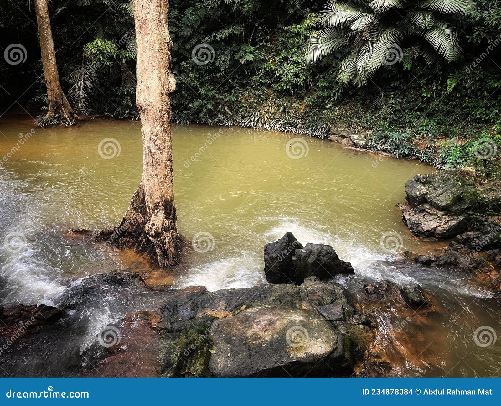 Rain forest waterfall stock photo. Image of kedah, rapid - 234878084