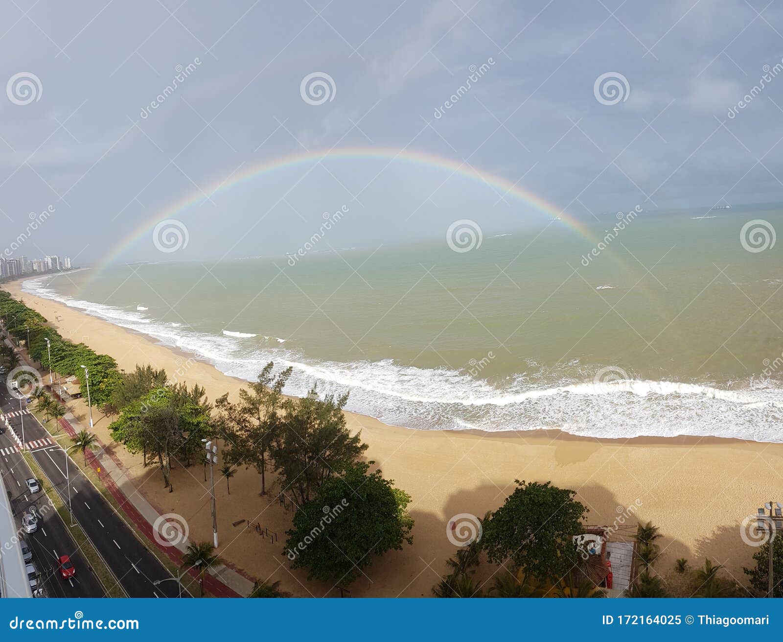 Beautiful Rainbow at the Beach Stock Image - Image of nature, arcoiris ...