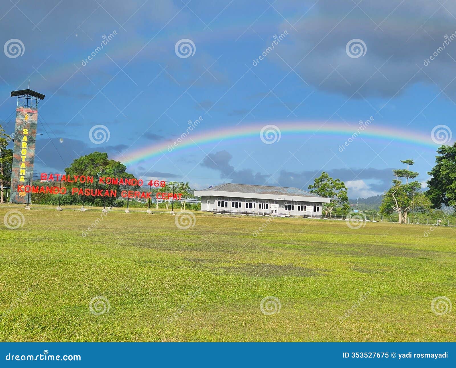 Beautiful Rainbow in Biak Island Editorial Image - Image of biak ...