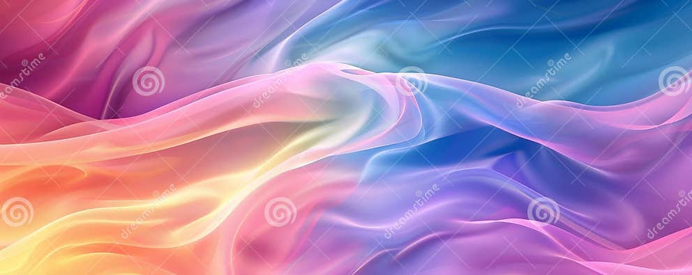 A Beautiful Rainbow Gradient Wave Pattern with Smooth, Undulating ...