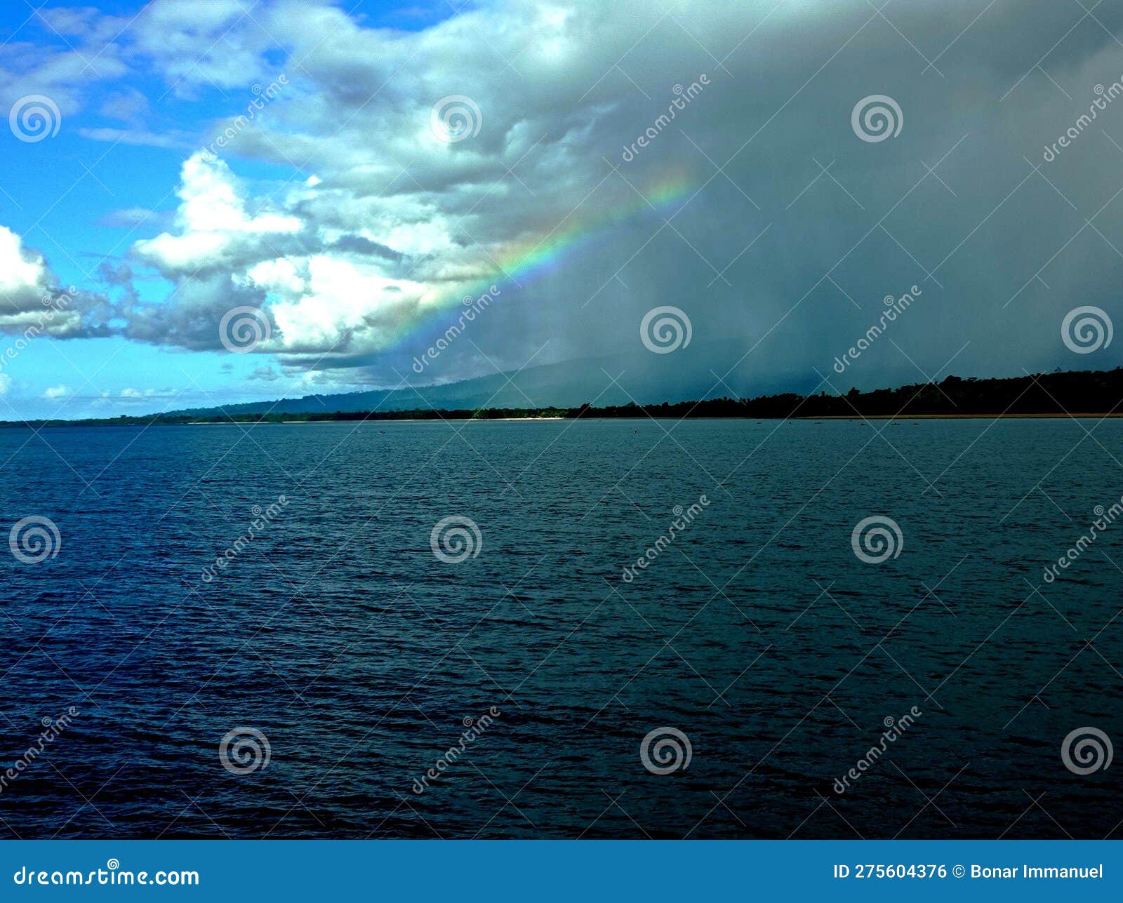 The Beautiful Rainbow in Taliabu, North Maluku Stock Photo - Image of ...