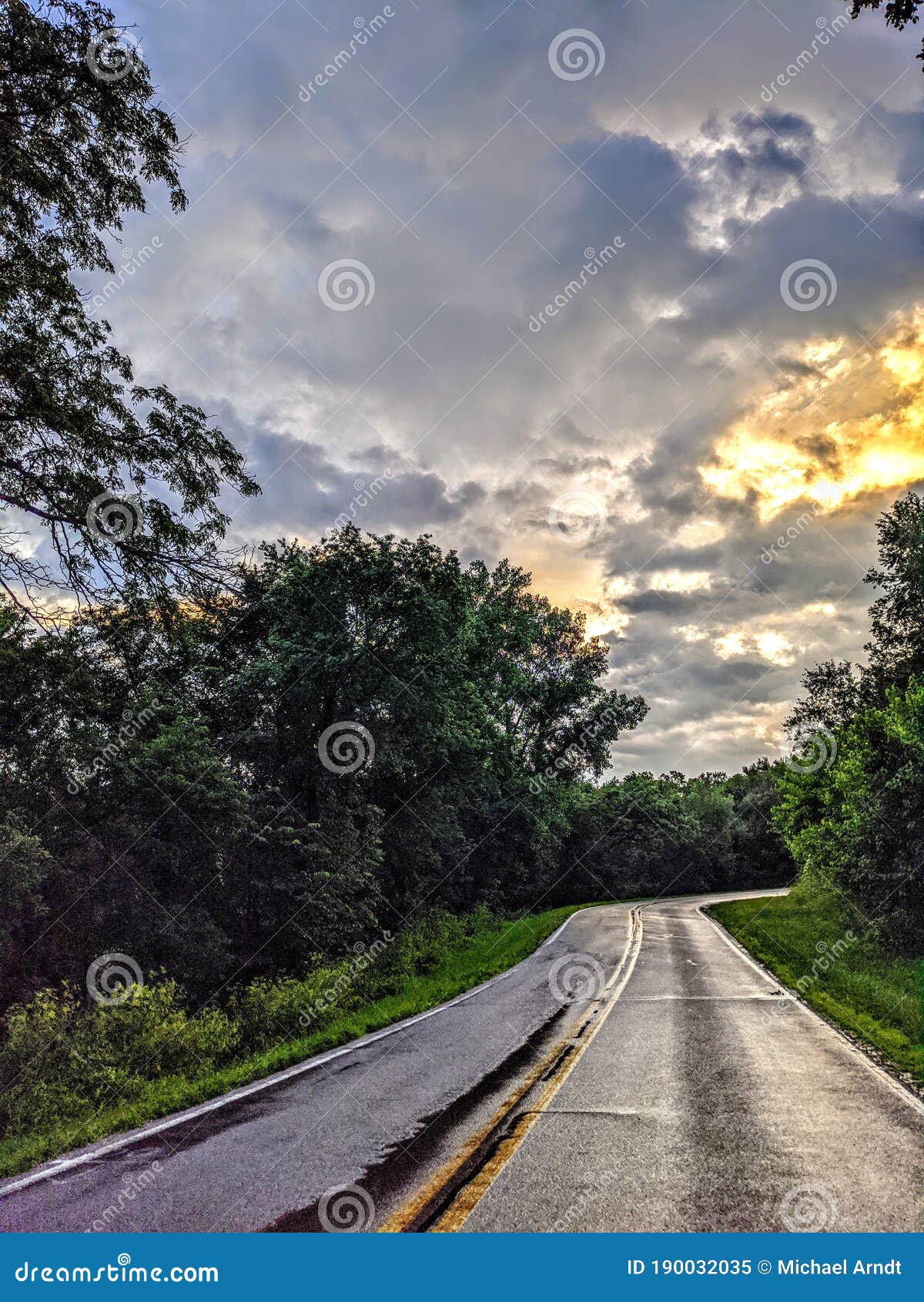 Beautiful Rainy Morning from a Highway Stock Image - Image of morning ...