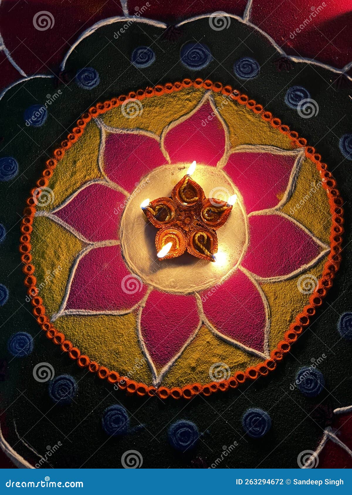 Beautiful Rangoli stock photo. Image of indian, culture - 263294672