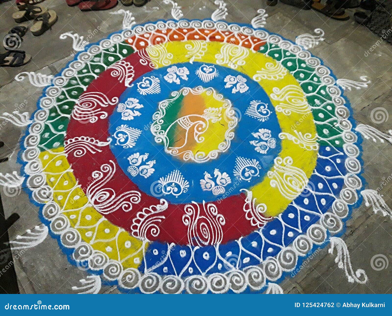 Beautiful Rangoli Work editorial photography. Image of view - 125424762