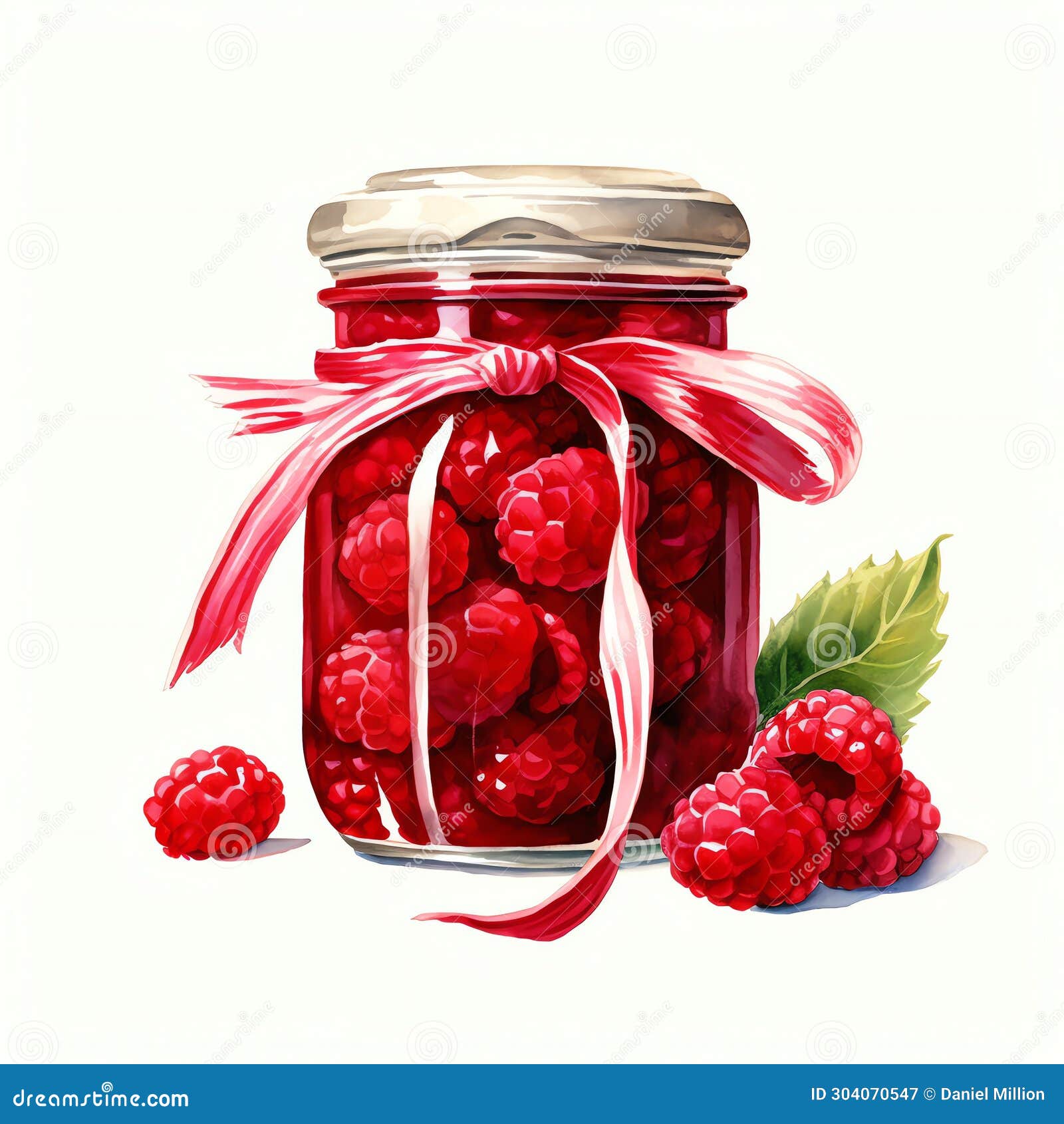 Beautiful Raspberry Jam Jar Clipart Illustration Stock Illustration ...