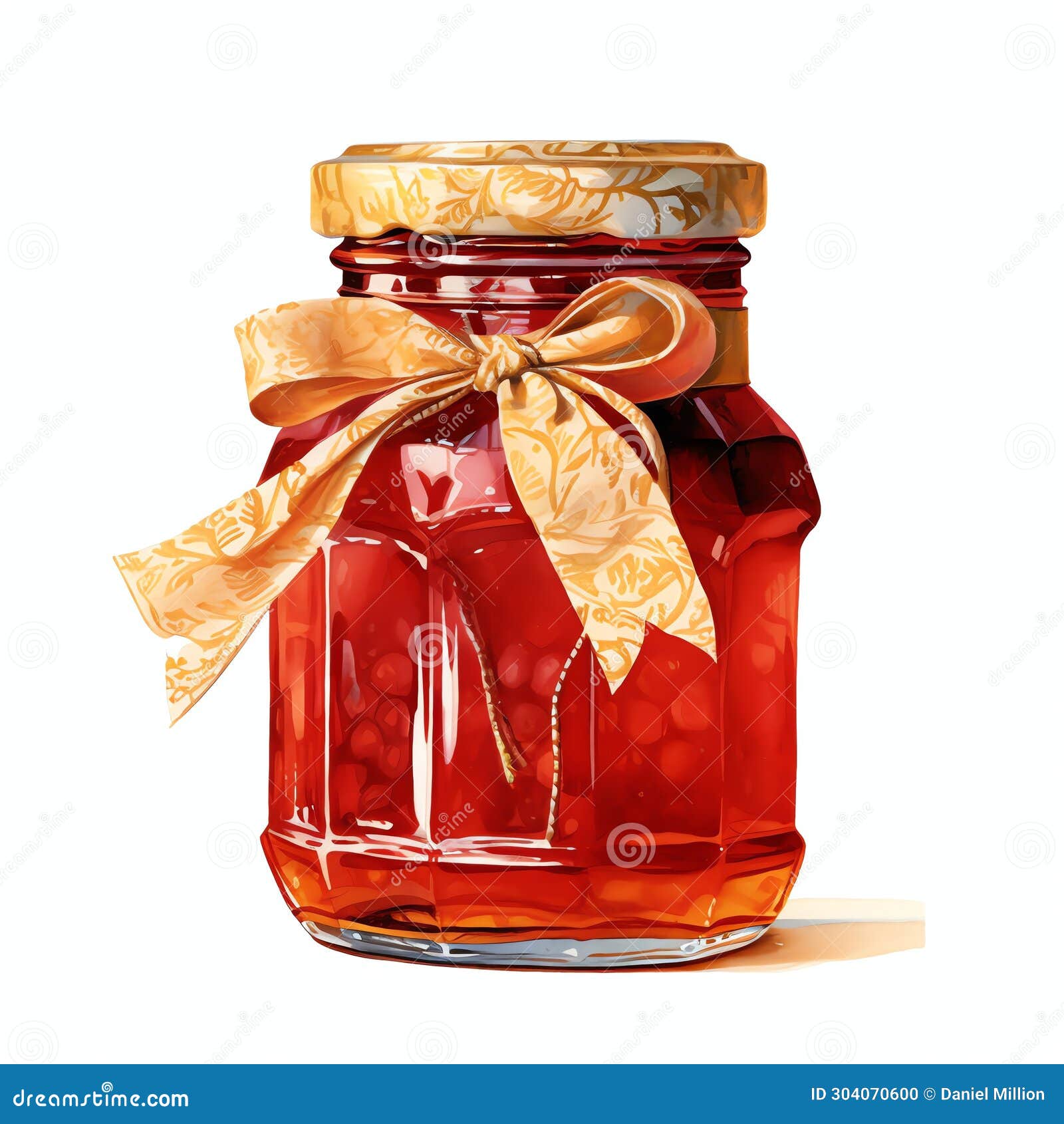Beautiful Raspberry Jam Jar Clipart Illustration Stock Illustration ...