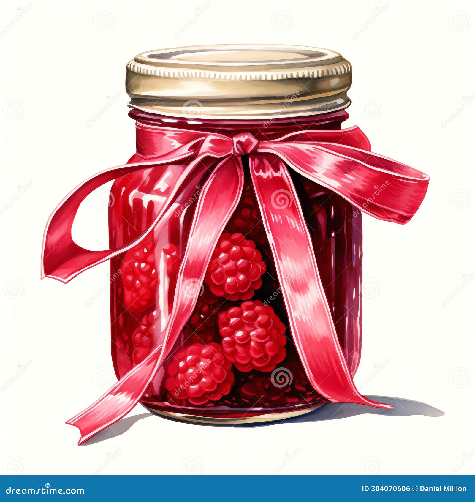 Beautiful Raspberry Jam Jar Clipart Illustration Stock Illustration ...