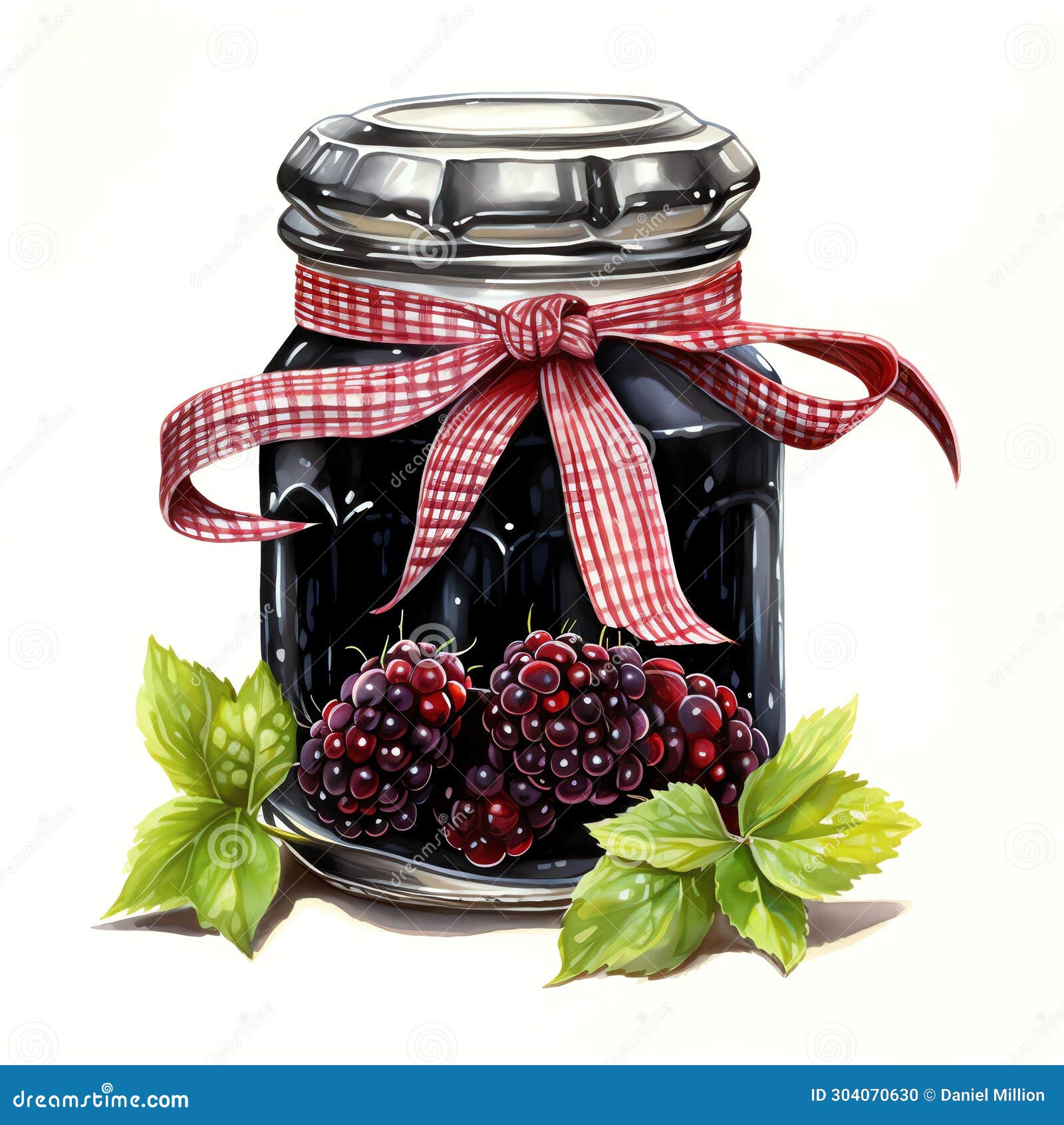 Beautiful Raspberry Jam Jar Clipart Illustration Stock Illustration ...