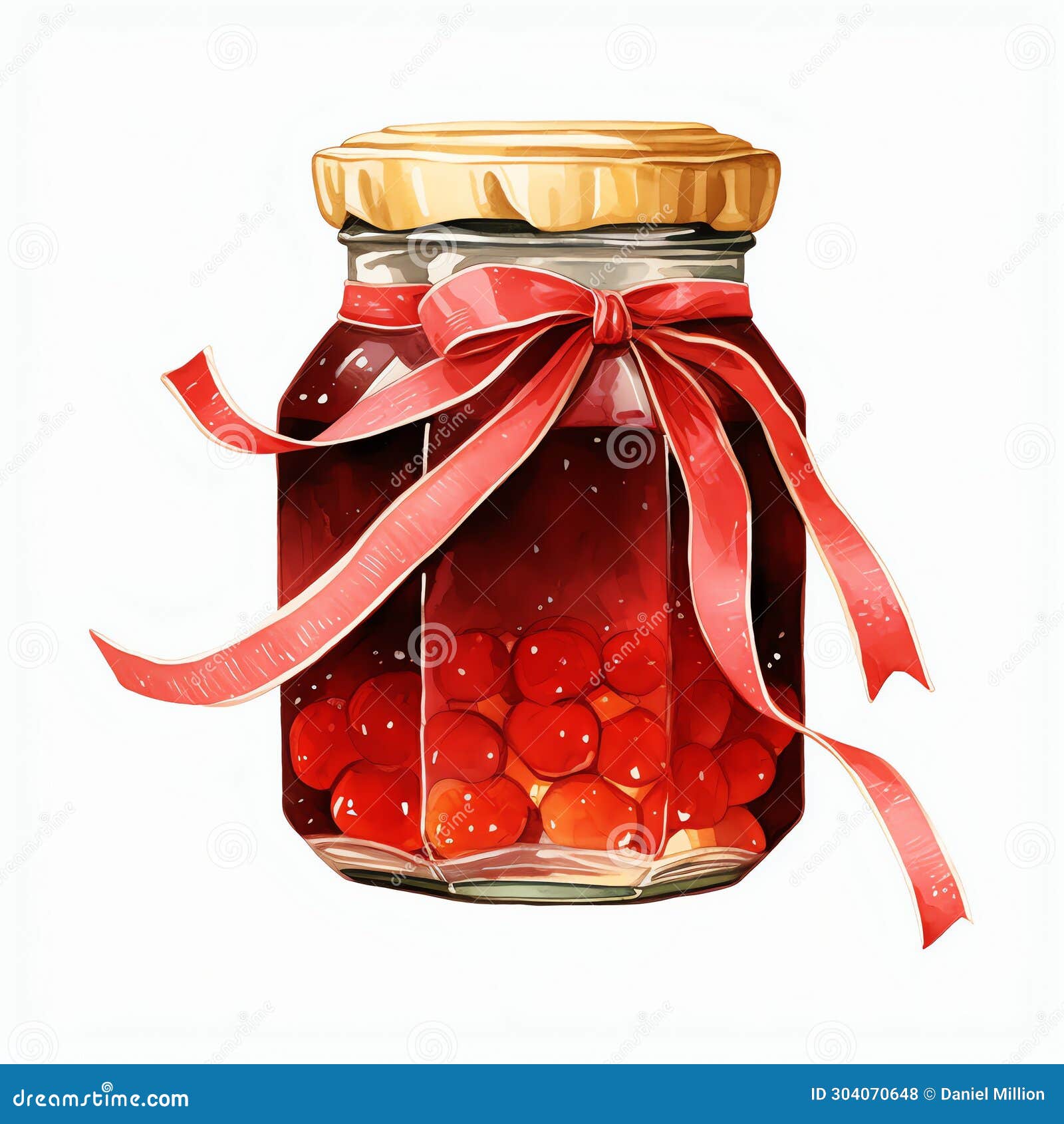 Beautiful Raspberry Jam Jar Clipart Illustration Stock Illustration ...