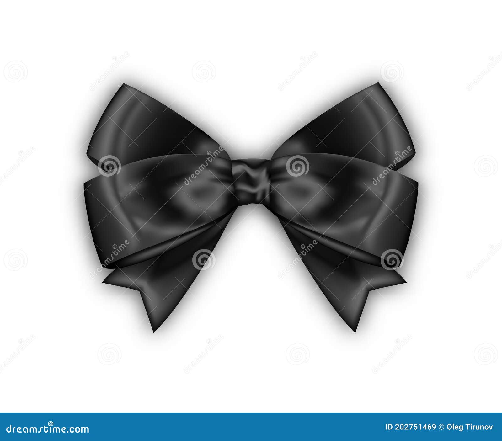 Beautiful Realistic Black Bow for Your Design Stock Illustration ...