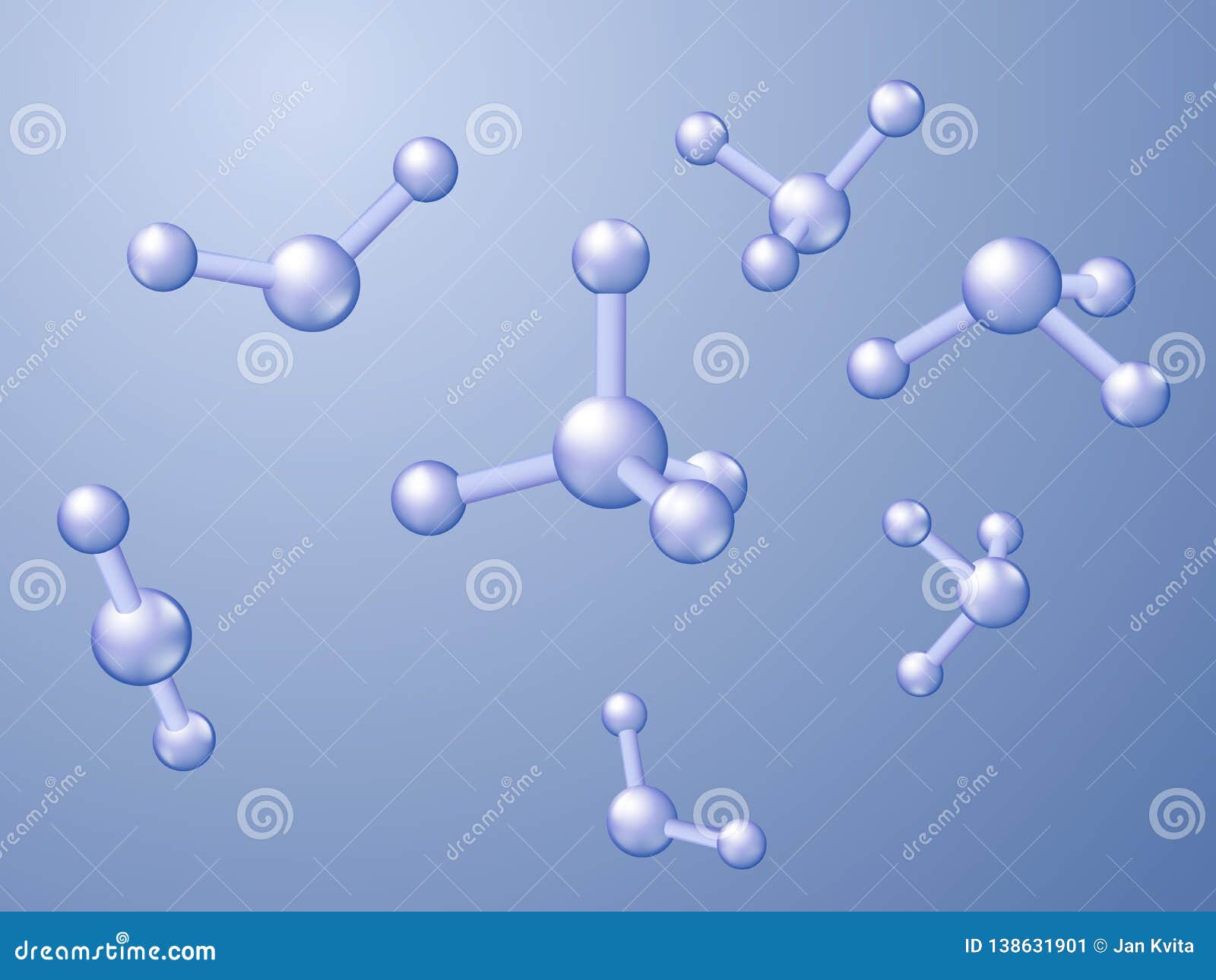 Beautiful Realistic Futuristic Vector with Shiny Molecules on Blue ...