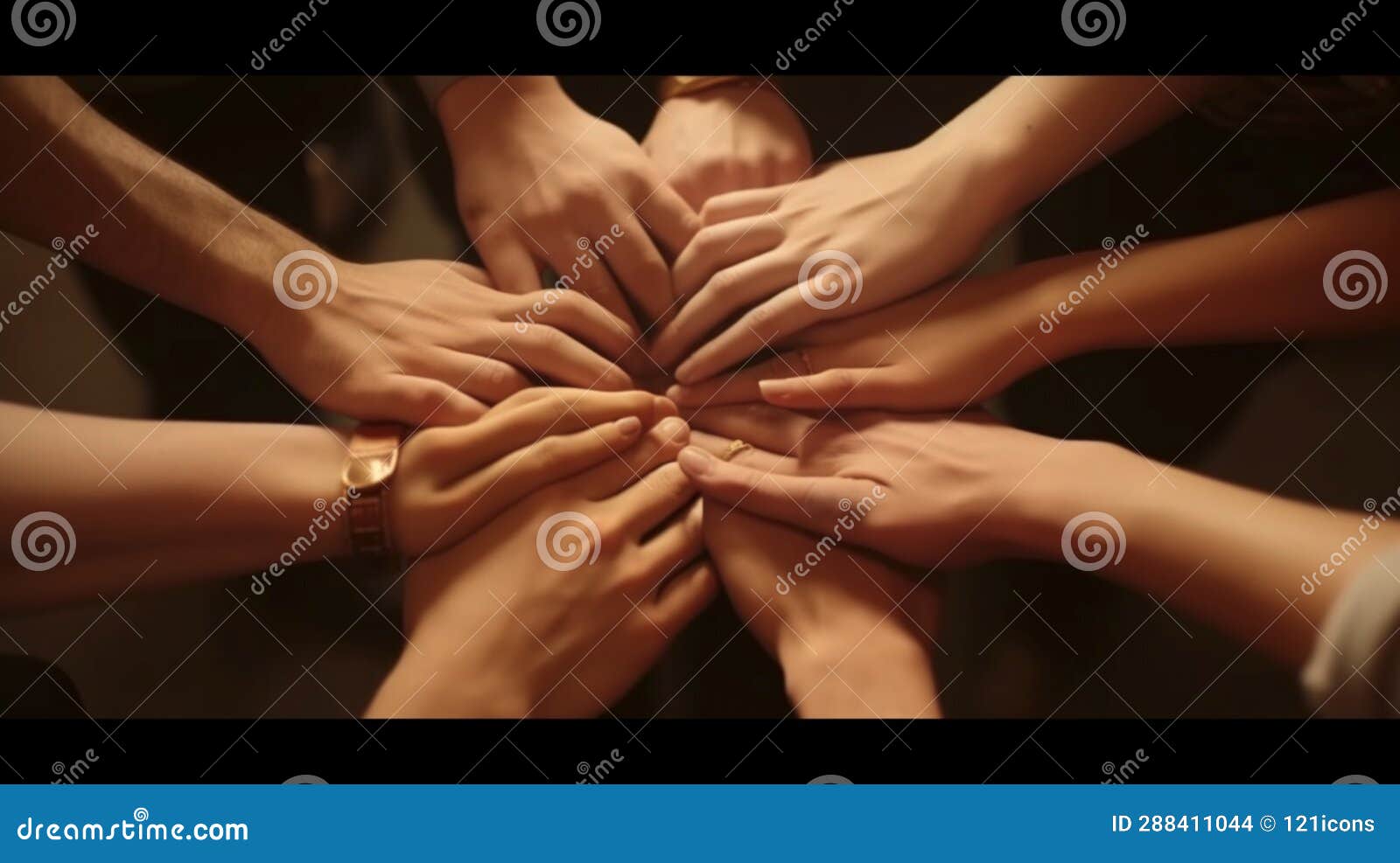 Teamwork, Unity Concept, Group of Friends Put Their Hands Together ...