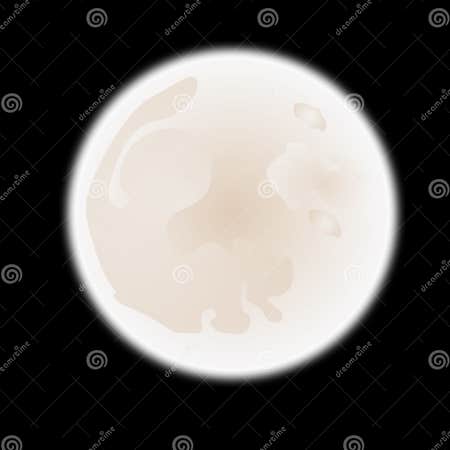 Beautiful Realistic Moon on a Night Background Stock Vector ...