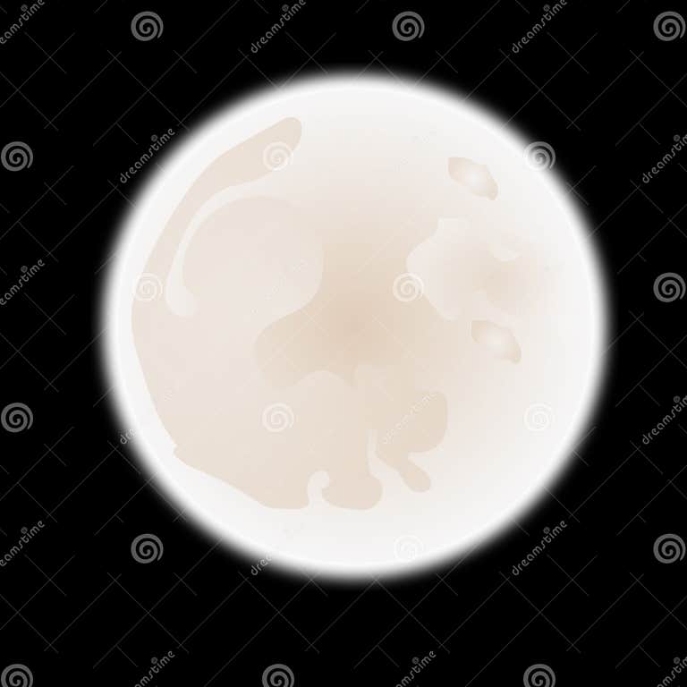 Beautiful Realistic Moon on a Night Background Stock Vector ...