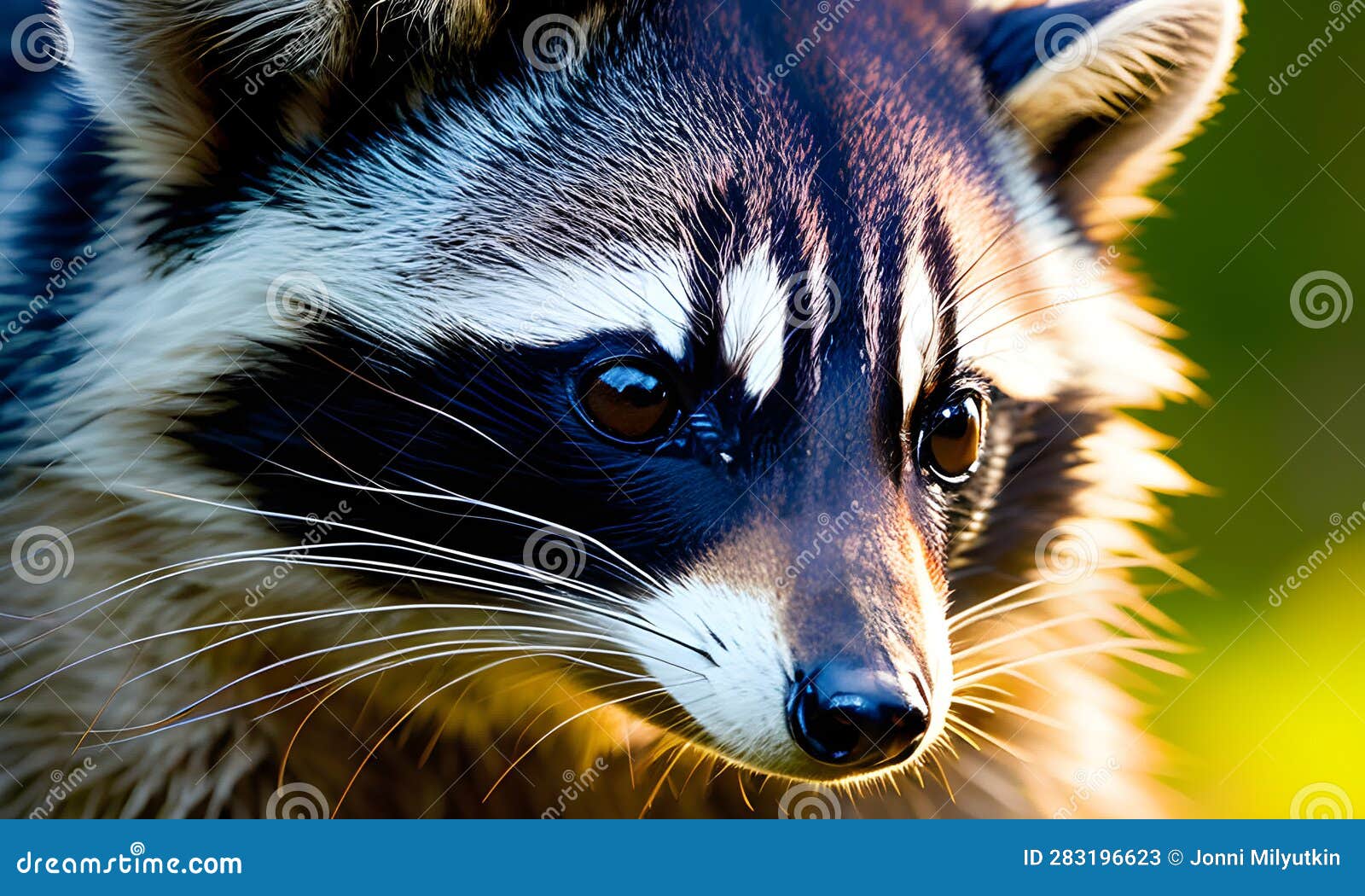 Beautiful and Realistic Raccoon Illustration Stock Illustration ...