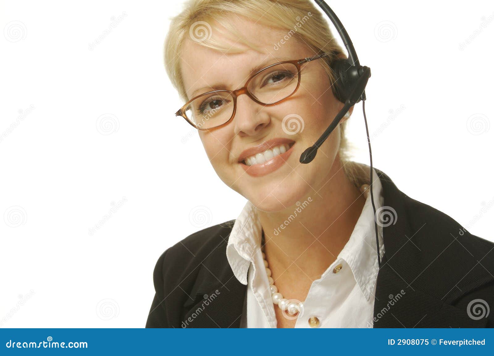 Beautiful Receptionist stock image. Image of isolated - 2908075