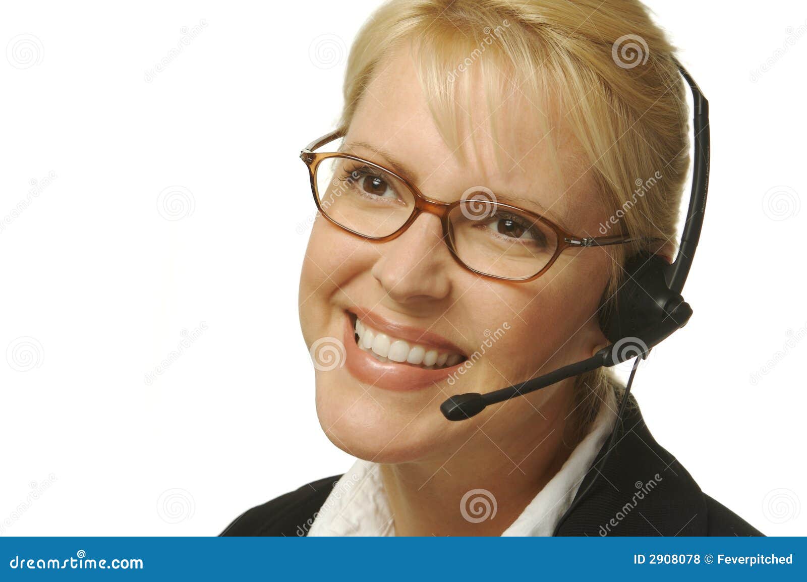 Beautiful Receptionist stock photo. Image of female, happy - 2908078