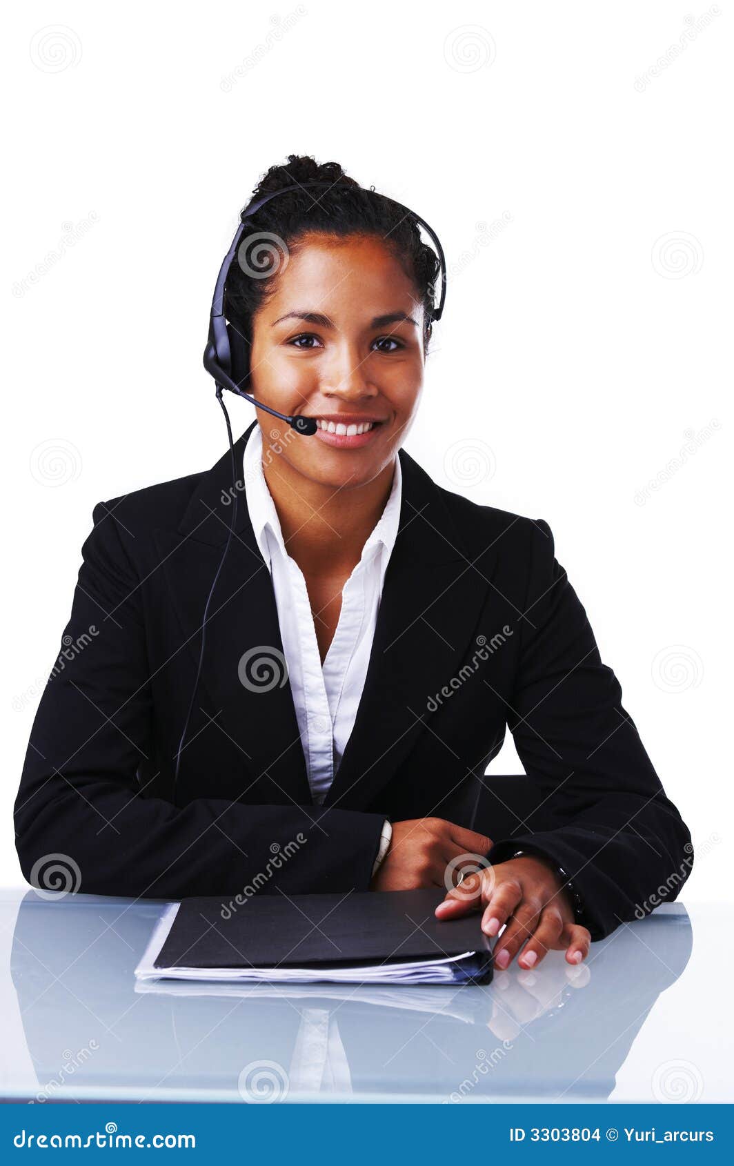 Beautiful receptionist stock photo. Image of girl, modern - 3303804