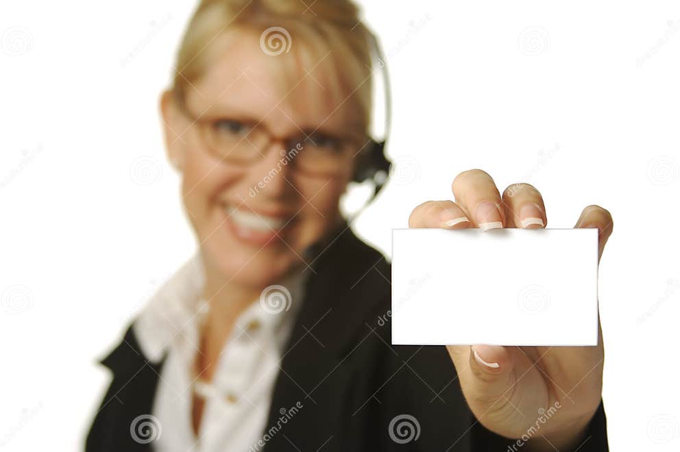 Beautiful Receptionist & Card Stock Image - Image of consultation, call ...