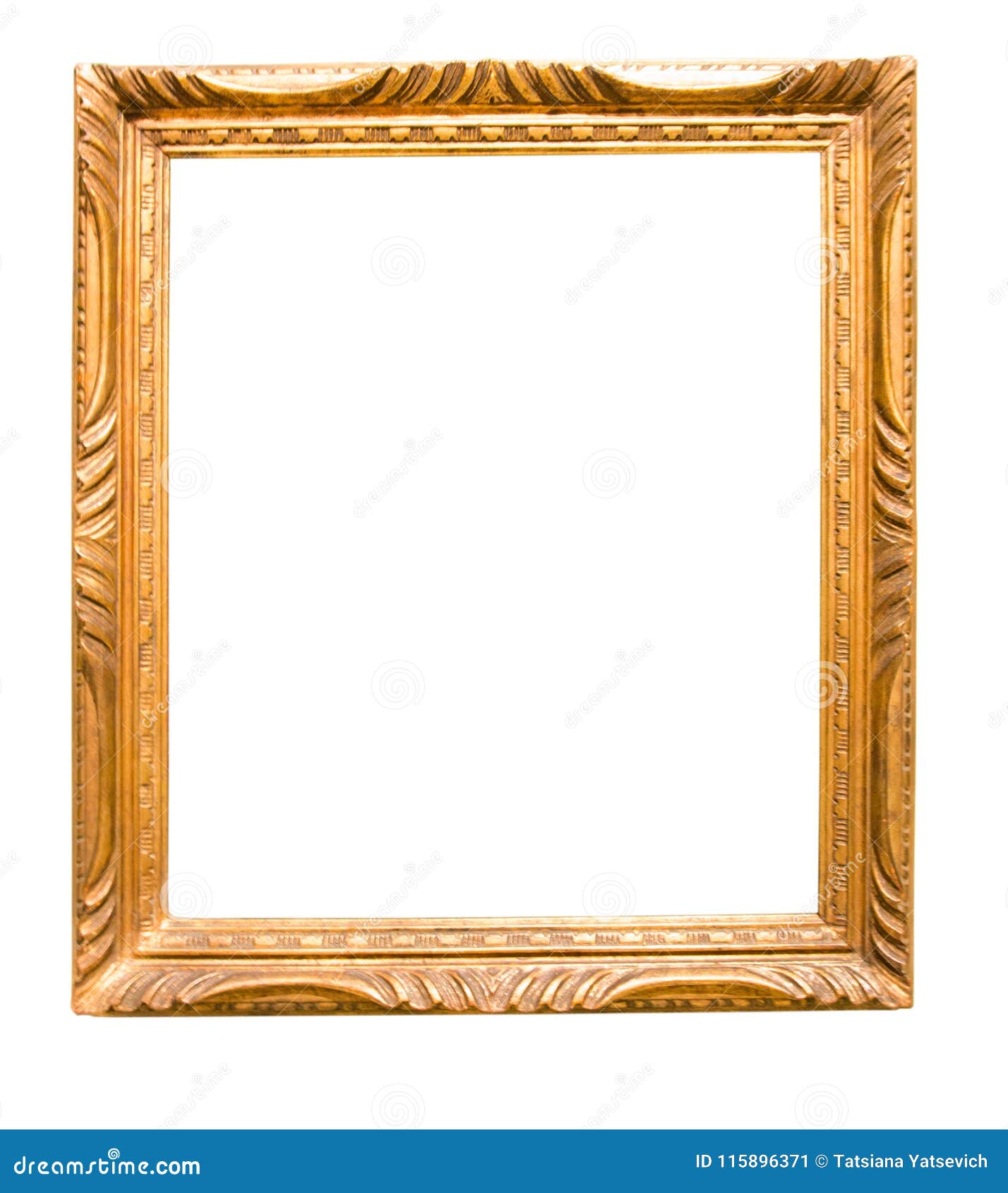 Rectangular Frame for a Mirror on Isolated Background Stock Image ...