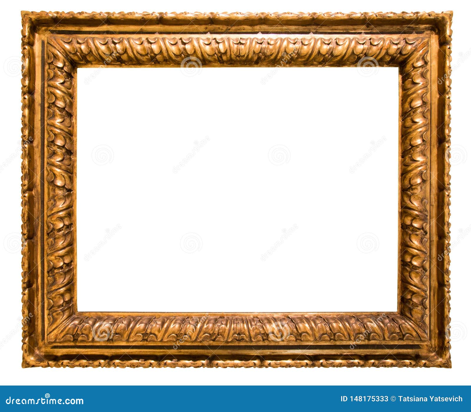 Rectangular Frame for a Mirror on Isolated Background Stock ...