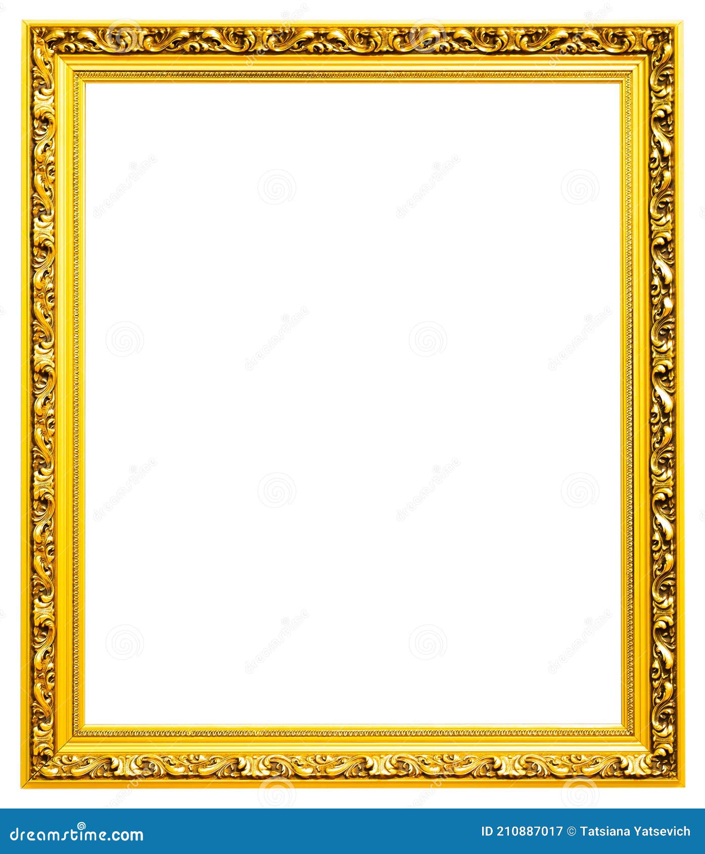 Beautiful Rectangular Frame for a Mirror on Isolated Background Stock ...