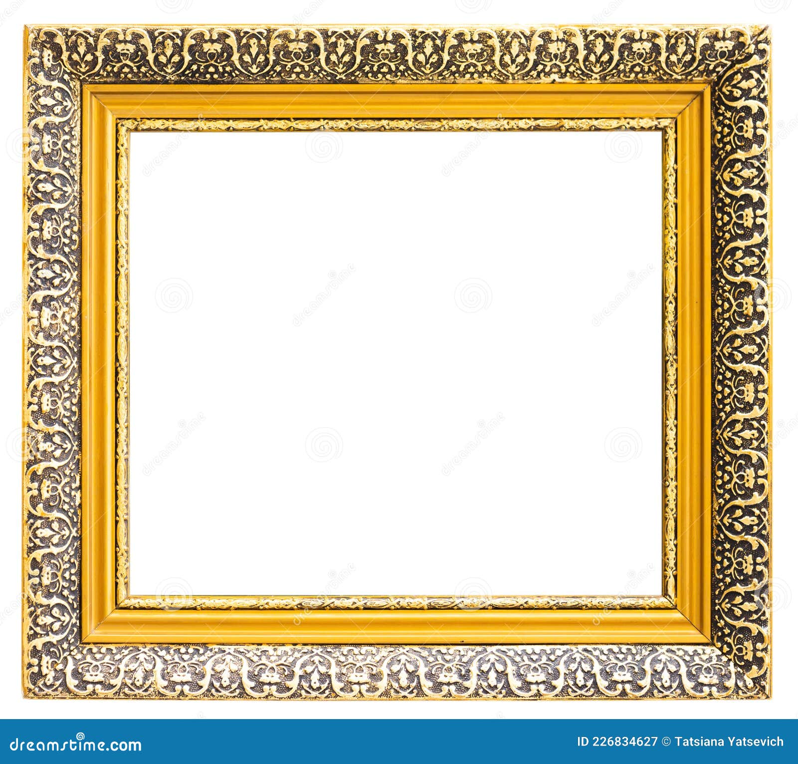 Beautiful Rectangular Frame for a Mirror on Isolated Background Stock ...