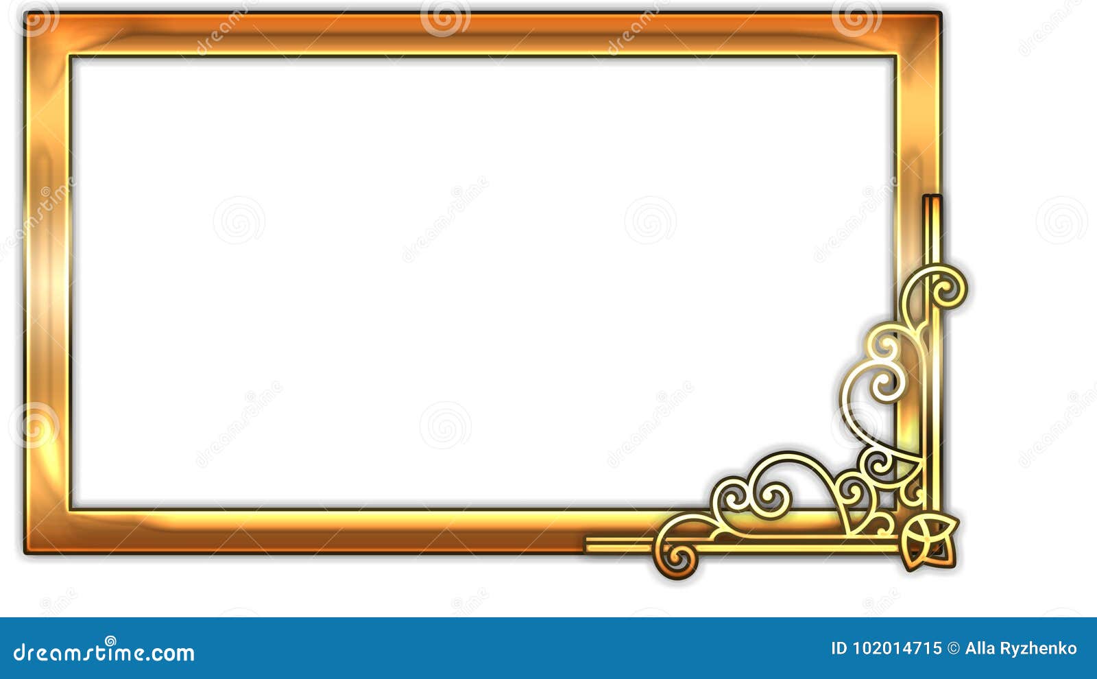 Rectangular Frame for Photo Floral Ornament for Creativity Stock ...