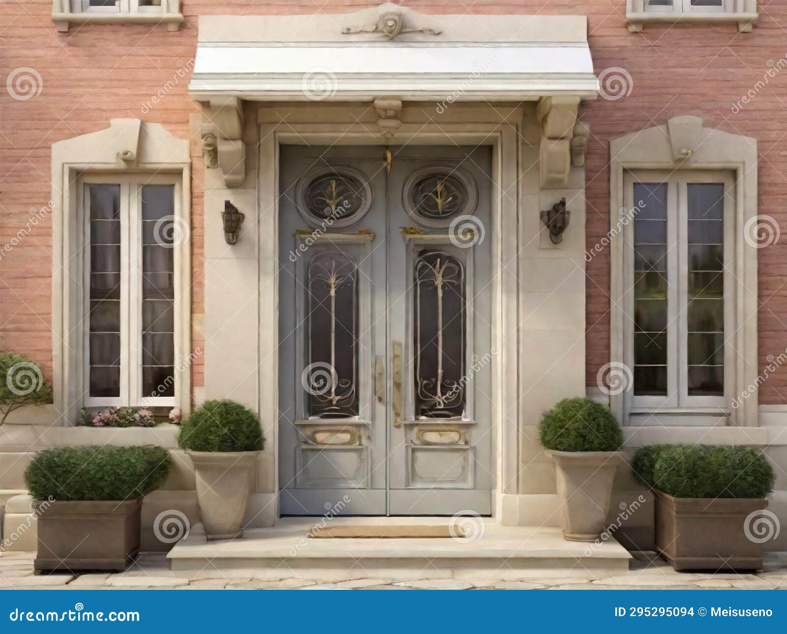 Beautiful Rectangular Single Door, Front Entrance of a French House ...