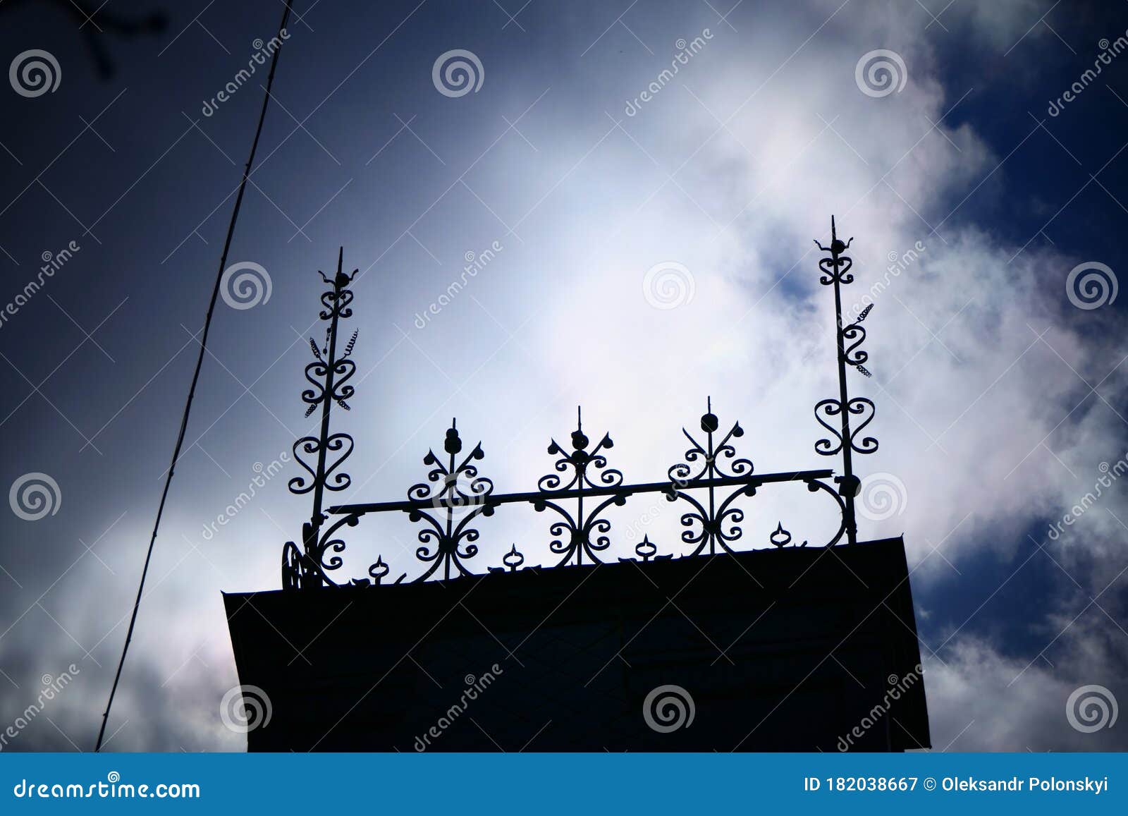 A Beautiful Rectangular Superstructure with Magnificent Wrought Iron ...