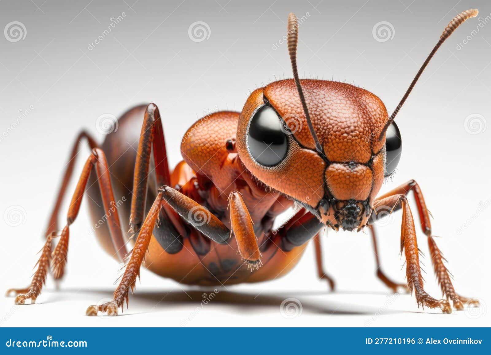 Beautiful Red Ant on White Background for Nature Lovers. Stock ...