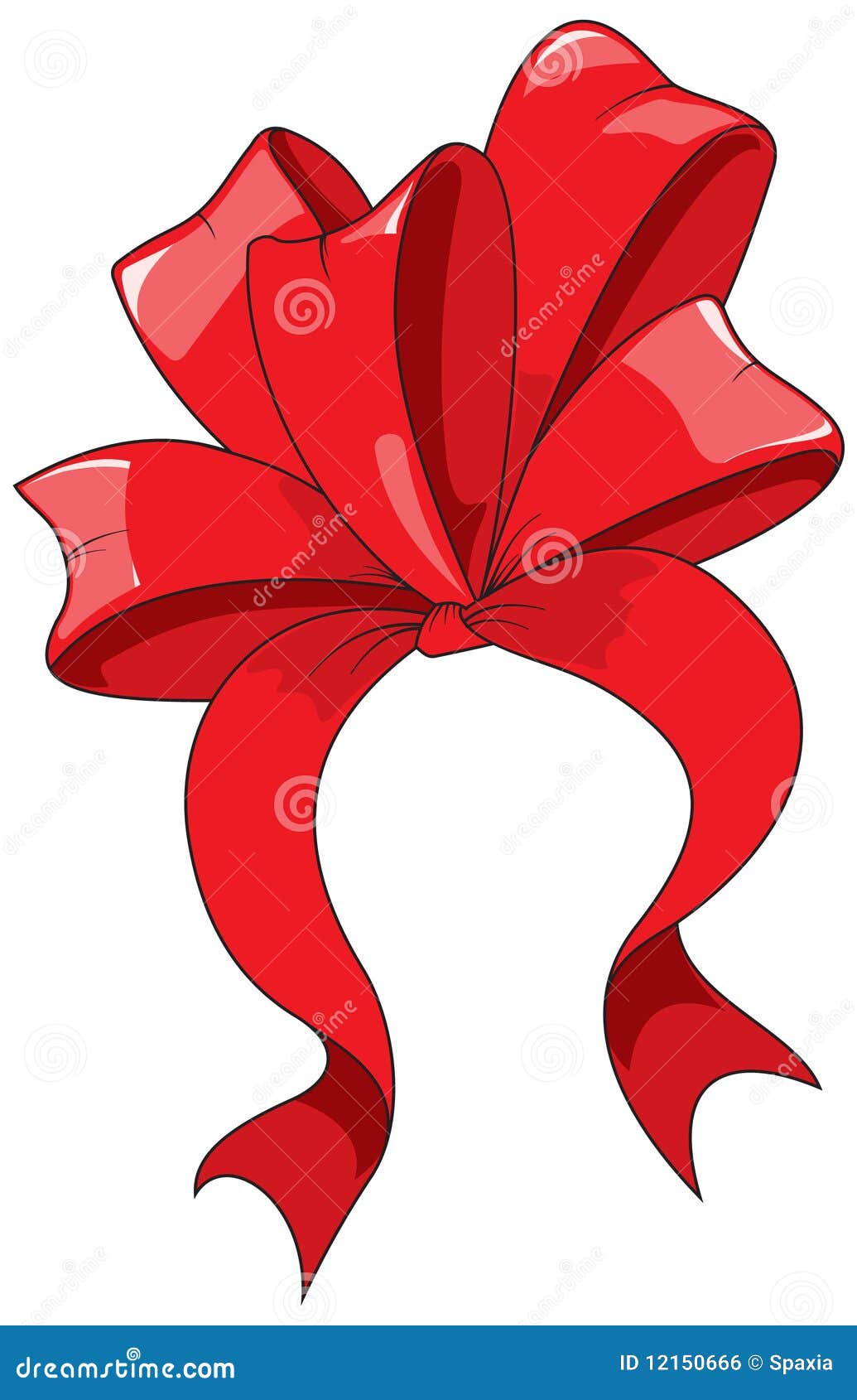 Beautiful red bow stock vector. Illustration of card - 12150666