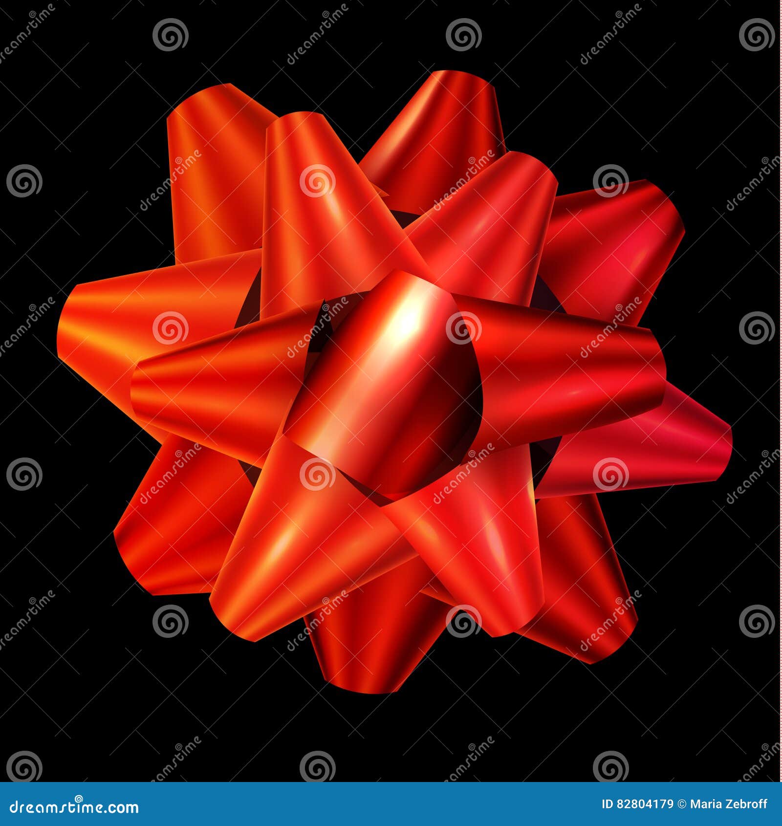 Beautiful red bow isolated stock vector. Illustration of isolated ...