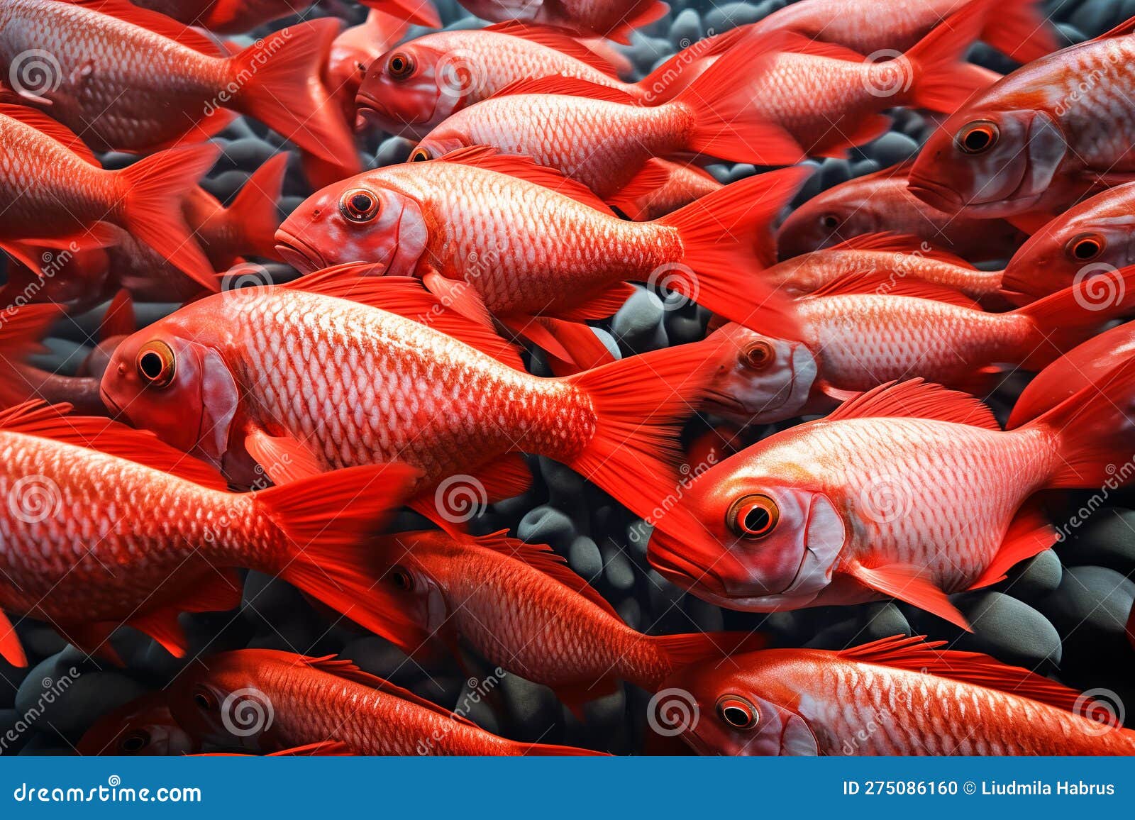 Beautiful Red Fish in Sea. Generative AI Stock Illustration ...