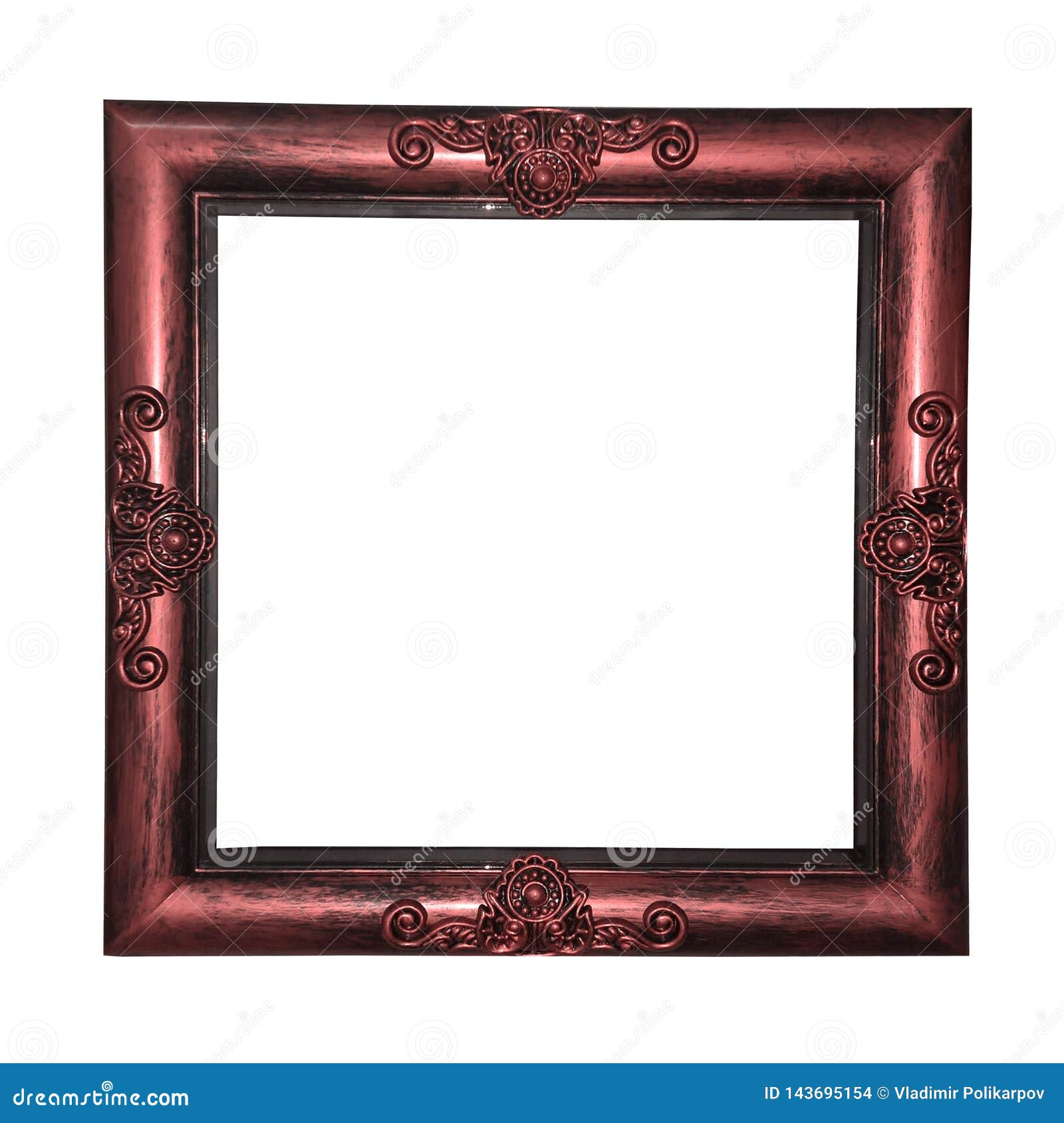 Beautiful Red Frame Isolated on White Background Stock Photo - Image of ...