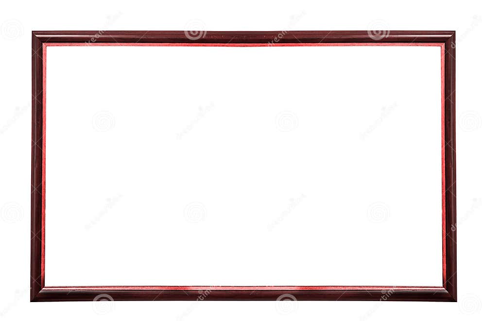Beautiful Red Frame Isolated on White Background Stock Photo - Image of ...