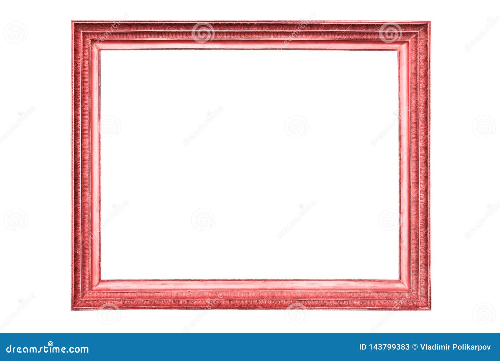 Beautiful Red Frame Isolated on White Background Stock Image - Image of ...