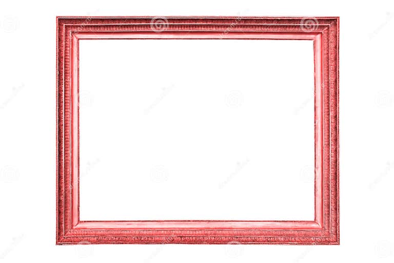 Beautiful Red Frame Isolated on White Background Stock Image - Image of ...