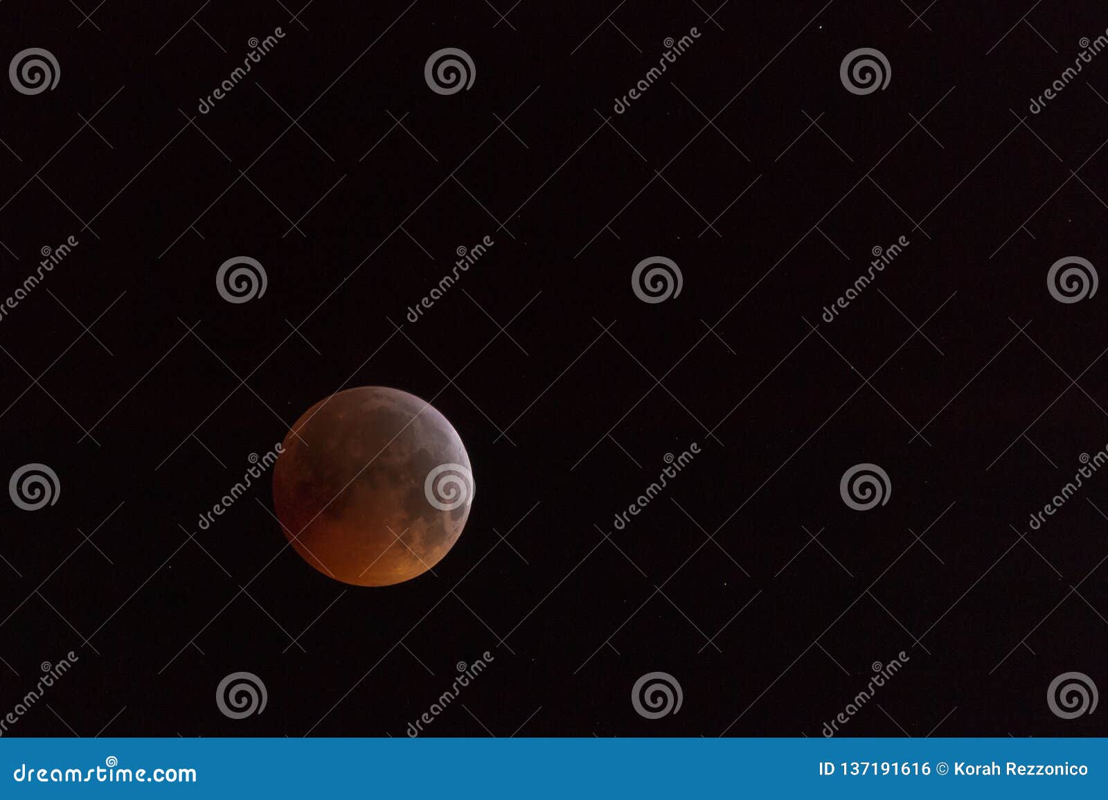 Beautiful Red Full Moon Eclipse January 2019 Stock Photo - Image of ...