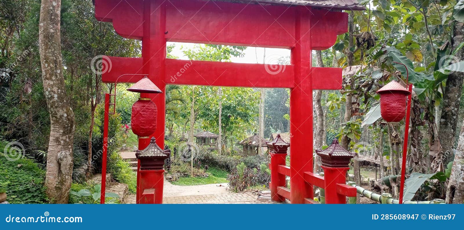 Beautiful Red Gate of Asian Culture Stock Image - Image of gate, asian ...